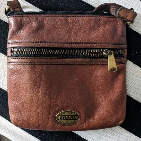 Fossil | Bags | Fossil Mini Explorer Brown Leather Crossbody Bag | Poshmark